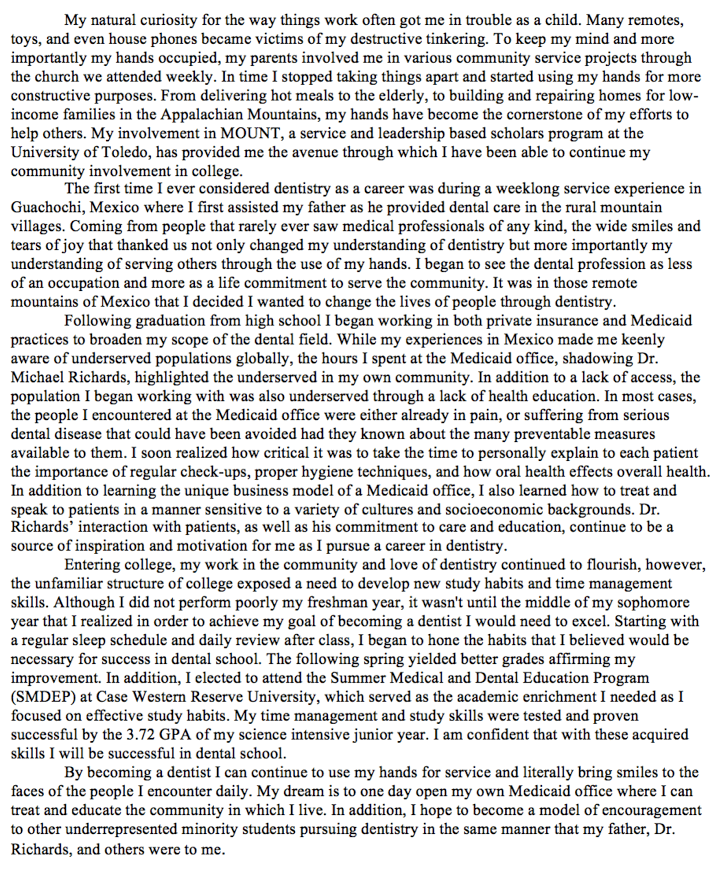 What Makes A Great Personal Statement Pt 2 Of 3 DAT Bootcamp